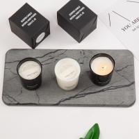 China AROMA HOME Wholesale High Quality Black White Private Label Luxury Scented Glass Candle for sale
