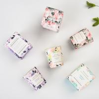 China AROMA HOME Wholesale Luxury Household Gift Set Custom Creative Flower Fragrance Glass Jar Soy Wax Scented Candle for sale