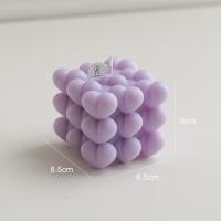 China AROMA HOME INS OEM Rubik's Geometric Cube Aromatherapy soy wax cube bubble candle scented candles for home decoration for sale