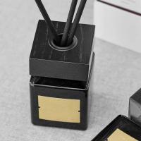 China Customize Air Freshening Home Decor Fragrance Oil Stick Black Glass Reed Diffuser for sale