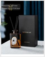 China Aromatherapy Essential Oil Office Air Fresh Room Perfume Glass Bottle Reed Diffuser for sale