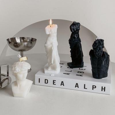 China AROMA HOME Romantic Love Scented Candles David Venus Laocoon Human Body Sculpture Soy Wax Scented Candles Birthday Gifts for sale
