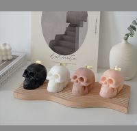 China Halloween Creative Home Decor Soy Wax Handmade Skull Scented Candles for sale