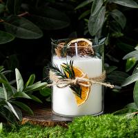 China AROMA HOME Custom Luxury Private Label Gift Box Glass Jar Healing Crystal Spiritual Aromatherapy Scented Soy Candles for sale