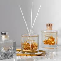 China Home Aromatherapy Essential Oil Fragrance Perfume Crystal Glass Bottle Reed Diffuser for sale