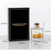 China Home Aromatherapy Essential Oil Fragrance Perfume Crystal Glass Bottle Reed Diffuser for sale