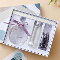 China Home Aromatherapy Essential Oil Fragrance Perfume Crystal Glass Bottle Reed Diffuser for sale