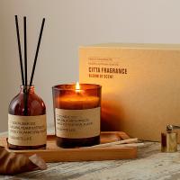 China AROMA HOME Luxury Custom Private Label Aromatherapy Soy Wax Scented Candles Reed Diffusers Gift Set With Wooden Pallet M for sale
