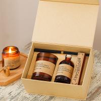 China AROMA HOME Luxury Custom Private Label Aromatherapy Soy Wax Scented Candles Reed Diffusers Gift Set With Wooden Pallet M for sale