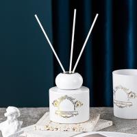 China Air Freshener Black White Bottle Jar Fragrance Oil Scent Candles Reed Diffuser Gift for sale