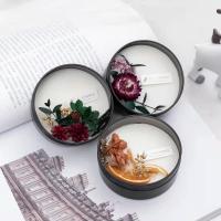 China Soy Wax Melts Private Label Scented Tin Candles With Potpourri For Wedding for sale