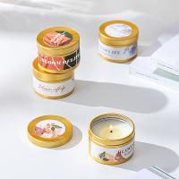 China AROMA HOME Customized Mini Black and Golden Color Gift Set 5 Scents Home Fragrance Scented Soy Wax Candle for sale