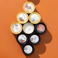 China AROMA HOME Customized Mini Black and Golden Color Gift Set 5 Scents Home Fragrance Scented Soy Wax Candle for sale