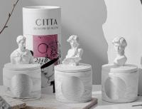 China Spot Version Meditation Gypsum Cup Body With Resin Cup Lid Filled With Wax for sale