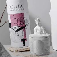 China Spot Version Meditation Gypsum Cup Body With Resin Cup Lid Filled With Wax for sale