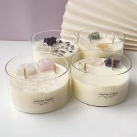 China AROMA HOME Custom Logo Soy Wax Crystal Stone Candles Big Scented 10 OZ for sale