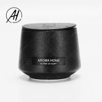 China Black Matte Glass Jar Soy Wax Scented Aroma Home Candles Custom Private Label for sale
