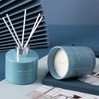 China AROMA HOME Fragrance Oil Unique Reed Diffuser Scented Candle Gift Box Set for sale