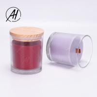 China Glass Jar Wooden Lid Home Dor Custom Soy Wax Scented Candles Private Label 8OZ for sale