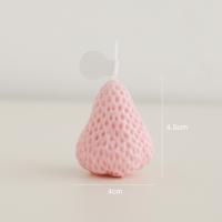China Red Pink Strawberries Soy Wax Carved Candle Aromatic Home Scented Handmad for sale
