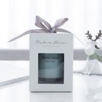 China Custom Spray Color Small Private Label Scented Soy Wax Candle With Gift Box for sale