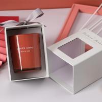 China Custom Spray Color Small Private Label Scented Soy Wax Candle With Gift Box for sale