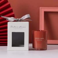 China Custom Spray Color Small Private Label Scented Soy Wax Candle With Gift Box for sale