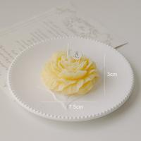 China AROMA HOME Flower Shape Peony Carving Soy Wax Candle Aromatherapy Scented Handmade for sale