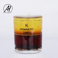 China Wedding Romantic Real Flower Glass Jar Candles Soy Wax Scent Jelly 7OZ 8OZ for sale