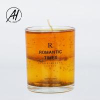 China Wedding Romantic Real Flower Glass Jar Candles Soy Wax Scent Jelly 7OZ 8OZ for sale