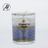 China Wedding Romantic Real Flower Glass Jar Candles Soy Wax Scent Jelly 7OZ 8OZ for sale