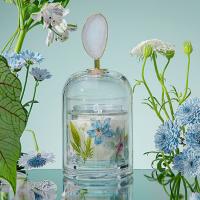 China Aromatherapy Immortal Flower Crystal Cup Healing Soy Wax Scent Candle With Cover for sale