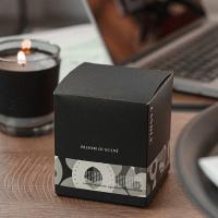 China AROMA HOME Luxury Black Coffee Glass Jar Soy Wax Scented Candles for sale