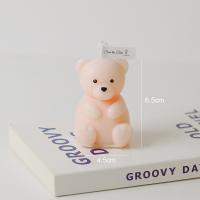 China Handicraft Decoration Cute Sitting Bear Aromatherapy Cake Screw Candle Scented for sale