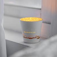 China Green White Hollow Out Silhouette Cup Jar Soy Wax Tealight Scented Candles for sale