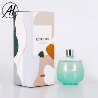 China Cool Summer Bubble Glass Bottle Sliver Lid Fiber Stick Reed Diffuser Essential Oil Sets for sale