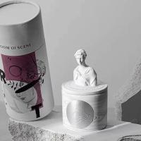 China 2023 ECO David Plaster Gypsum Sculpture Fragrance Gardenia Scented Candle for sale