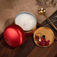 China Wedding Giveaways Dried Flower Fragrance Tin Scented Candle Handmade for sale