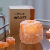 China Crystal Stone Ornaments Rock Lamp Set 4 Tealight Candle Holder for sale