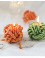 China Spot Diy Handmade Aromatherapy Small Woolen Candle Yarn Ball Shaped Art Candles for sale