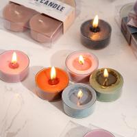China 3hrs 4pcs Gift Box Handmade Aromatherapy Soy Wax Colors Tea Light Candle for sale