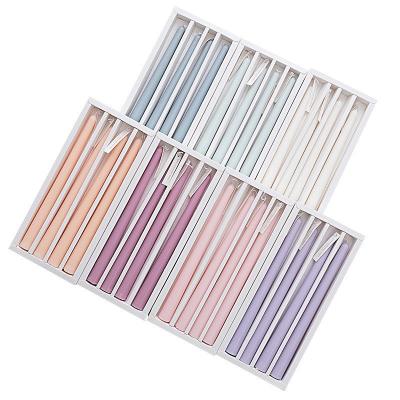 China Pillar Stick Paraffin Soy Wax Scented Taper Candle Color 4pcs Gift Set for sale
