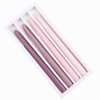 China Religious Wax Taper Candles 4pcs Gift Set Prayer Party Event Mix Color for sale