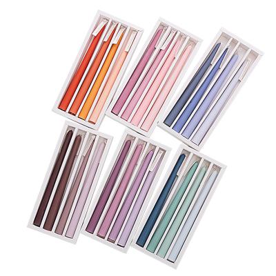 China Religious Wax Taper Candles 4pcs Gift Set Prayer Party Event Mix Color for sale