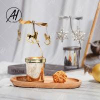 China Spinning Candle Holder Deer Rotating Candlestick Romantic Trotting Horse Lamp For Home for sale