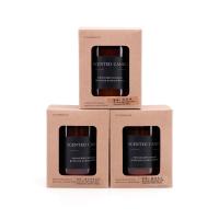 China Amber Glass Soy Wax Scented Jar Soy Candles Brown Color 180g for sale