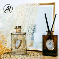 China Scent Glass Bottle No Fire Fragrance Fireless Reed Diffuser For Home Decor for sale