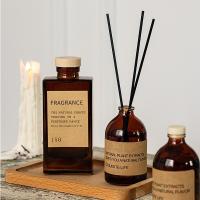 China Aromatherapy Glass Bottle Brown Perfume 100ml Luxury Reed Diffuser for sale