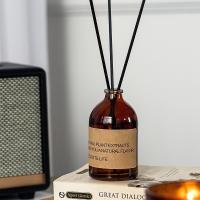 China Aromatherapy Glass Bottle Brown Perfume 100ml Luxury Reed Diffuser for sale