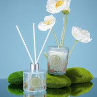 China Wedding Party Colorful Pinecone Reed Diffuser Scented Candle Jar Gift Set 60g 50ml for sale